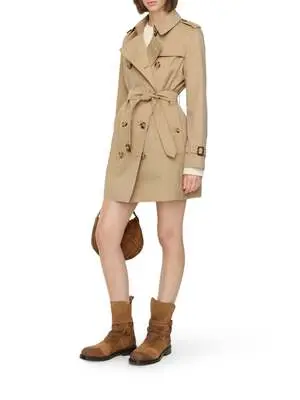 Burberry Heritage Kensington Short Trench Coat - Multicolor