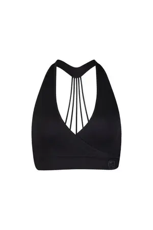 BRABAR Hug Strappy Halter Sports Bralette - Black