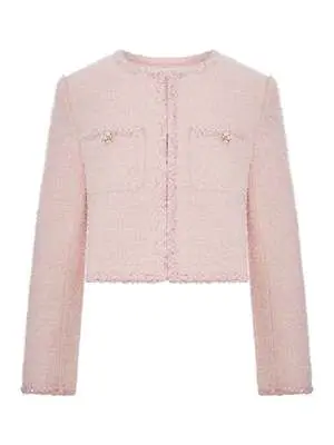 SELF-PORTRAIT SELF-PORTRAIT Cropped Boucle Jacket