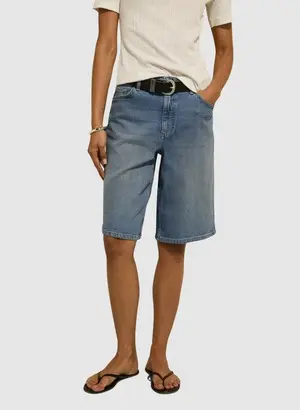 BAUKJEN Britney Stretch Denim Shorts - Light Indigo