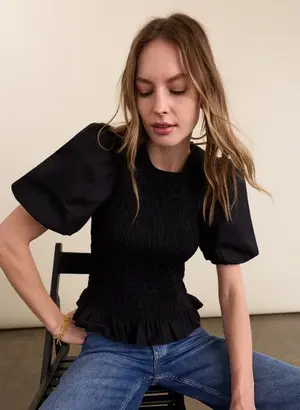 BAUKJEN Lillie Organic Smocked Top