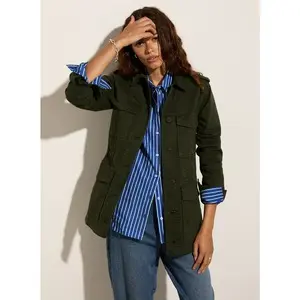 BAUKJEN Drake Organic Cotton Utility Jacket - Deep Khaki