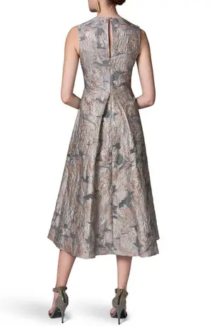 Donna Karan New York Sleeveless Metallic Midi Dress