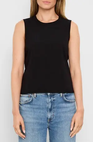 Michael Stars Junia Cotton Tank - Black