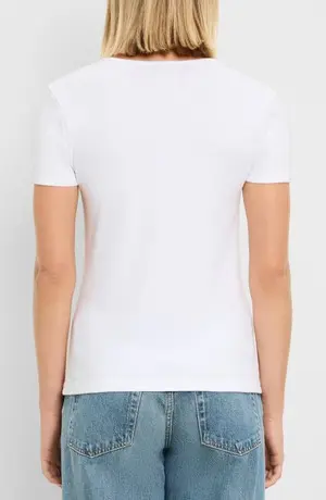 Michael Stars Haley Fine Bonded Cotton T-shirt - White