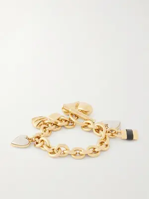 Chloé Logo-detailed Charm Bracelet - Gold
