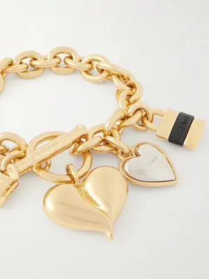 Chloé Logo-detailed Charm Bracelet - Gold