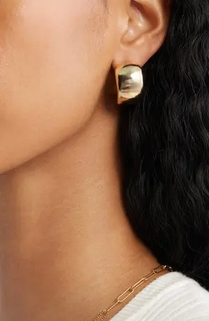 OPEN EDIT Band Huggie Hoop Earrings
