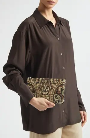 TOTEME Threefold Paisley Clutch