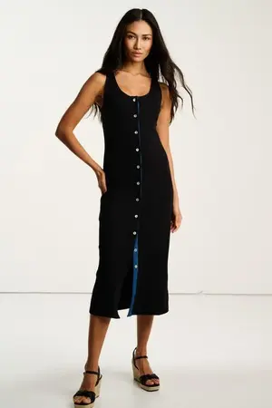 Lisa Todd Pure Pima Rib Dress - Black