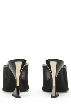 LANVIN Nocturne Mule In Mesh And Patent Leather