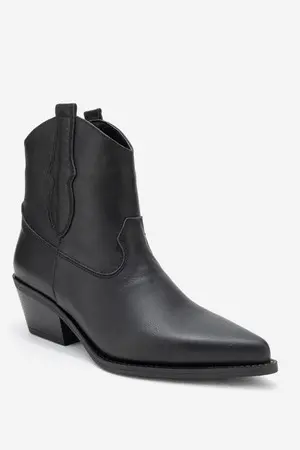 FOREVER & ALWAYS SHOES Elia Leather Western Boots - Black