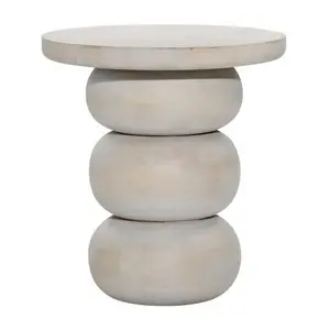 DOVETAIL FURNITURE Doretta Mango Wood Side Table - Natural