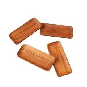 BE HOME Teak Traysset Of 4 - Brown