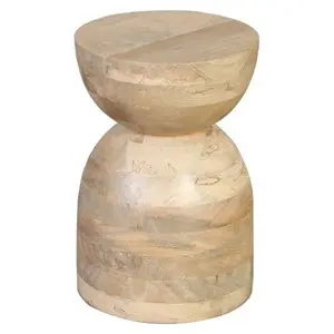 DOVETAIL FURNITURE Levanto Mango Wood Side Table