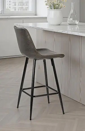 DOVETAIL FURNITURE Rhodes Upholstered Counter Stool