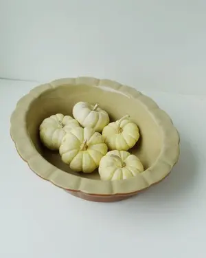 BE HOME Vintage French Stoneware Oval Pie Dish