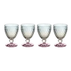 VILLEROY & BOCH Boston Pearl Red Wine Set Of 4 None