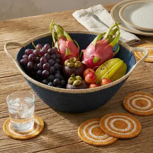 BE HOME Hydra Woven Seagrass Oversize Bowl With Handles