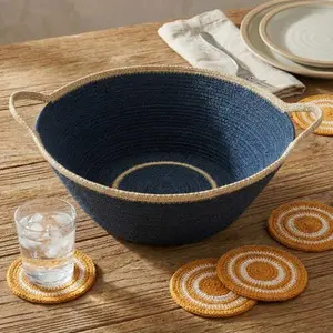 BE HOME Hydra Woven Seagrass Oversize Bowl With Handles