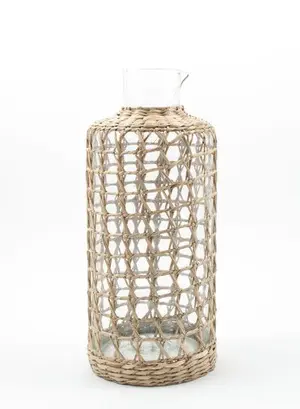 BE HOME Seagrass Cage Carafe - None