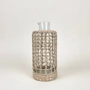 BE HOME Seagrass Cage Carafe