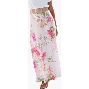 LASCANA Floral Maxi Skirt - Rose Printed