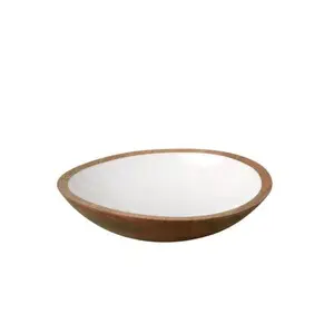 BE HOME Madras Shallow Bowl - Brown