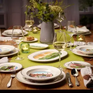VILLEROY & BOCH Design Naif Dinner Plate #6 Hunter & Dog