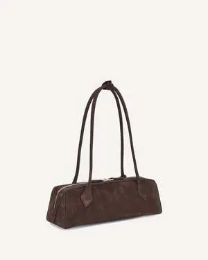 Alaïa Le Teckel Suede Shoulder Bag - Brown
