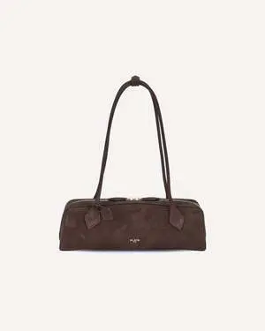 Alaïa Le Teckel Suede Shoulder Bag - Brown