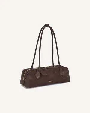 Alaïa Le Teckel Suede Shoulder Bag - Brown