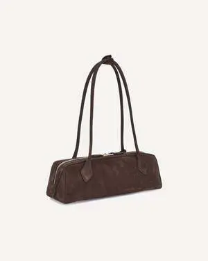 Alaïa Le Teckel Suede Shoulder Bag - Brown