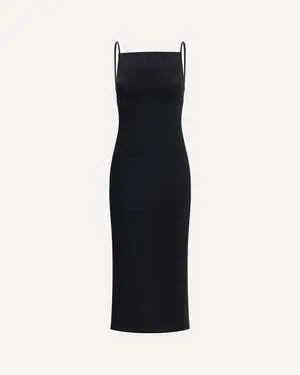 Givenchy Midi Dress With Draped Back - Black