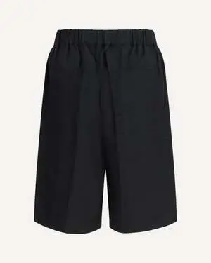 LANEUS Viscose And Linen Bermuda Shorts