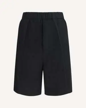 LANEUS Viscose And Linen Bermuda Shorts