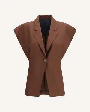 Pinko Rustic-effect Sleeveless Jacket