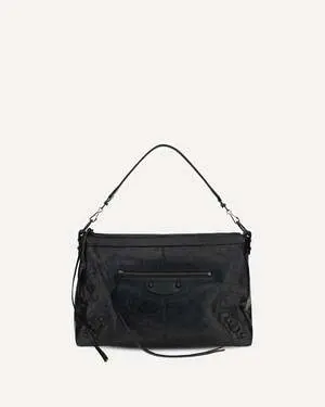 Balenciaga Le City Moto Medium Shoulder Bag - Black