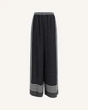 Ermanno Scervino Printed Silk Pants