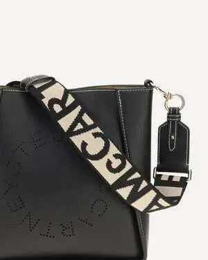 Stella McCartney Logo Shoulder Bag - Black