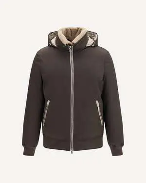 Brunello Cucinelli Nylon Down Jacket With Removable Hood