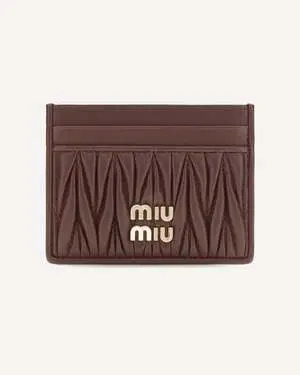 Miu Miu Matelassé Nappa Leather Card Holder