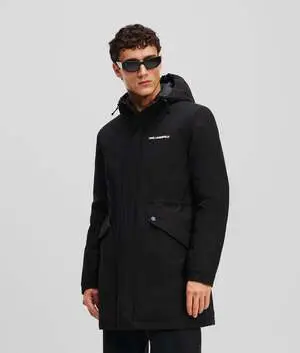 Karl Lagerfeld Ultra Lightweight Hooded Parka - Black