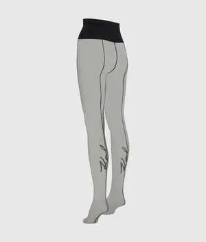 Karl Lagerfeld Signature Seamed Tights