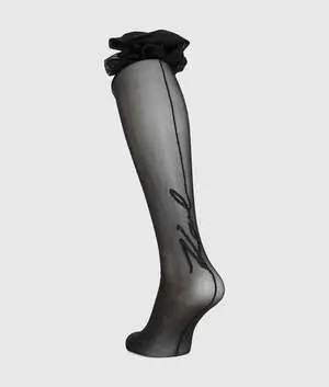 Karl Lagerfeld Signature Seamed Tights