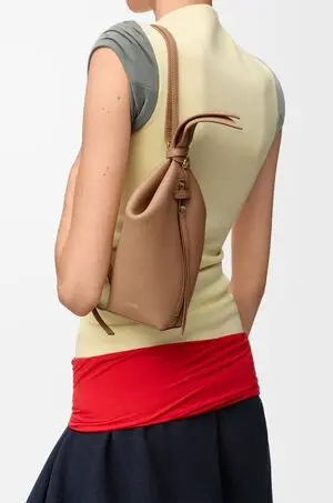 Loewe Scarf Backpack In Smooth Leather Skin Mocha