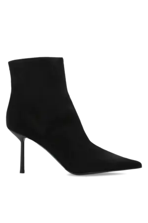 LE SILLA Suede Heeled Ankle Boots "bella - Black