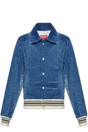 Kenzo Denim Jacket With `vintage` Effect - Blue