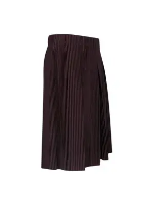 HOMME PLISSE Homme Plissé Pleated Shorts - Brown