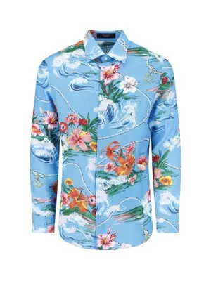Gucci Printed Viscose Shirt - Light Blue